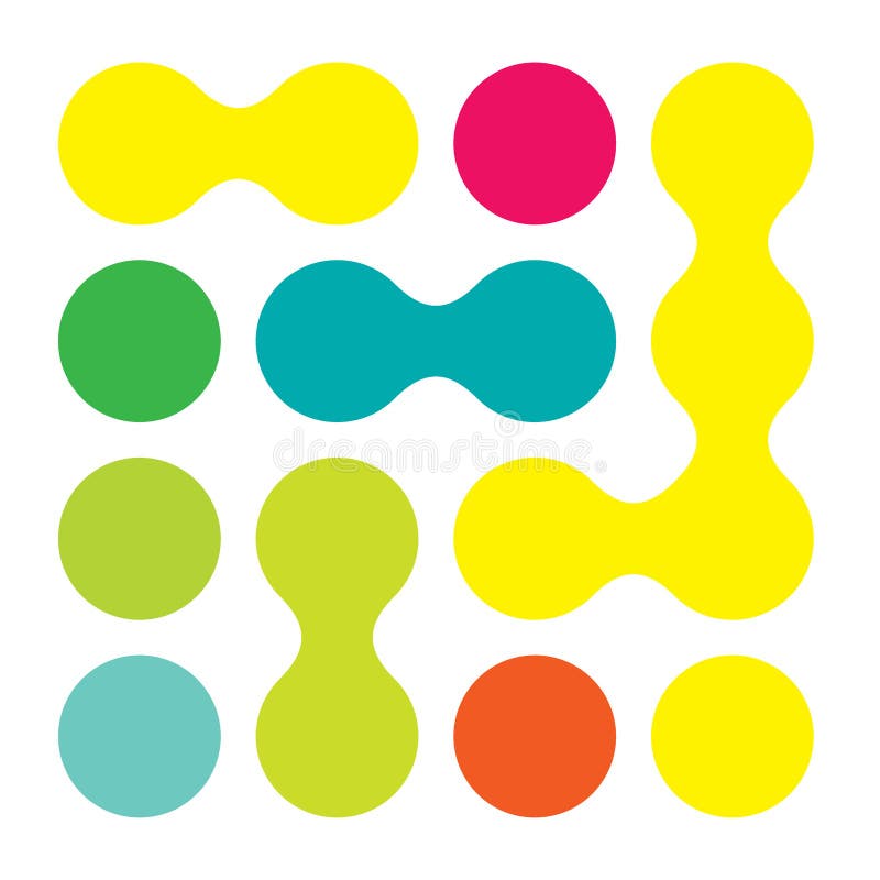 Metaball, Connected Dots, Circles Pattern, Texture Element Stock Vector ...