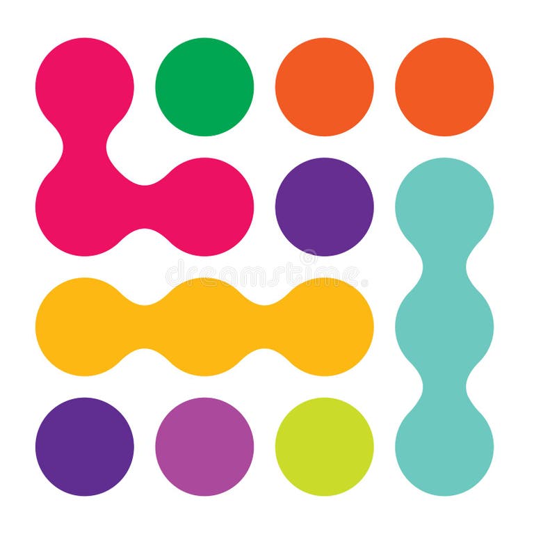 Metaball, Connected Dots, Circles Pattern, Texture Element Stock Vector ...