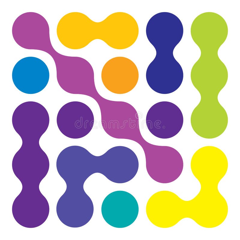 Metaball, Connected Dots, Circles Pattern, Texture Element Stock Vector ...