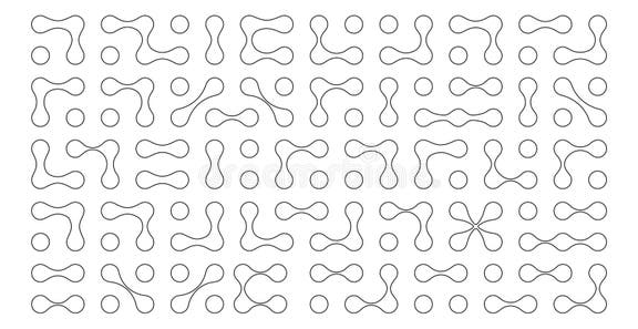 Metaball Icons. Abstract Point Movement Connected Round Blobs Transition Metaballs. Stock Vector ...