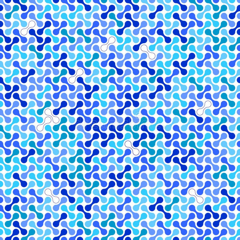 Metaballs in Blue Colors. Seamless Pattern Abstract Background Stock ...