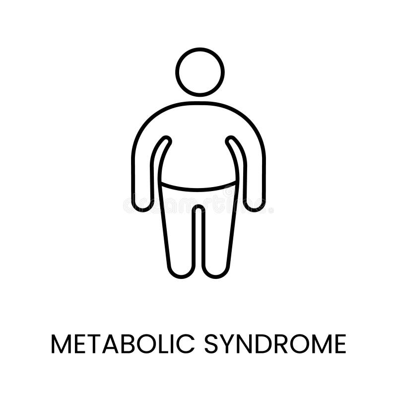 Metabolic Syndrome Line Icon in Vector with Editable Stroke Stock ...