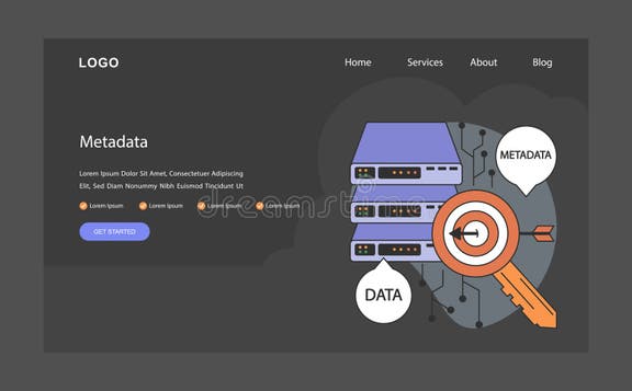 Metadata. Data Annotation and Cataloging. Essential Information Stock ...
