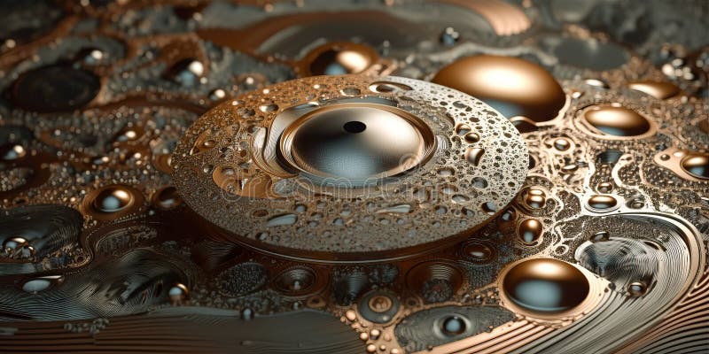 Metal Abstract Object Structure from Waves, Particles Fluids and ...