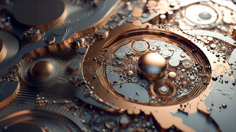 Metal Abstract Object Structure from Waves, Particles Fluids and ...