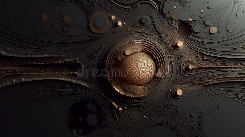 Metal Abstract Object Structure from Waves, Particles Fluids and ...