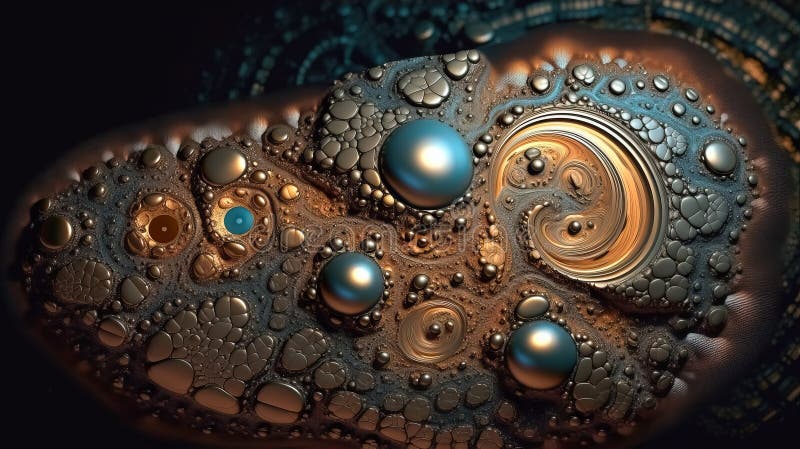 Metal Abstract Object Structure from Waves, Particles Fluids and ...