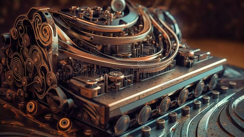 Metal Abstract Object Structure from Waves, Particles Fluids and ...