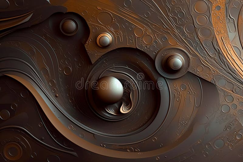 Metal Abstract Object Structure from Waves, Particles Fluids and ...