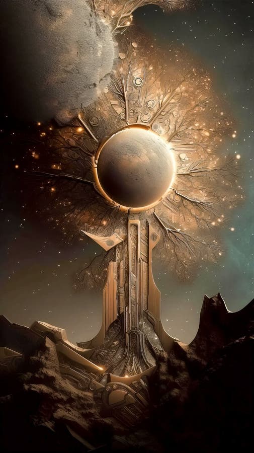 Metal Abstract Object Structure from Waves, Particles Fluids and ...