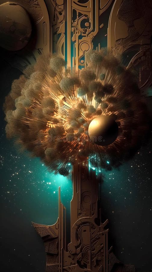 The Object is a Tree with Birds in a Watercolor. Vector Illustration ...