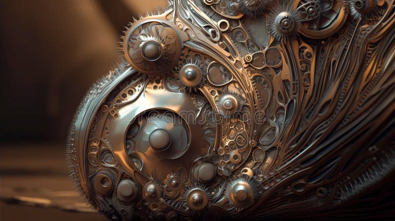 Metal Abstract Structure from Waves, Particles Fluids and Spheres Stock ...