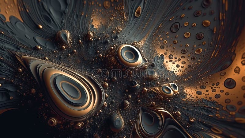 Metal Abstract Structure from Waves, Particles Fluids and Spheres Stock ...