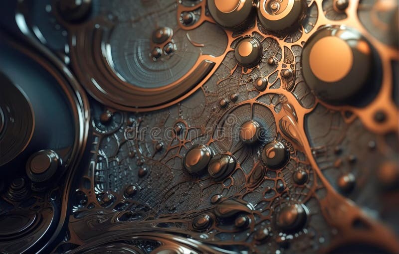 Metal Abstract Structure from Waves, Particles Fluids and Spheres Stock ...