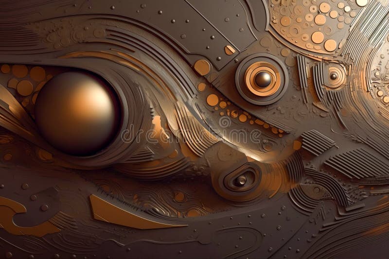 Metal Abstract Structure from Waves, Particles Fluids and Spheres Stock ...