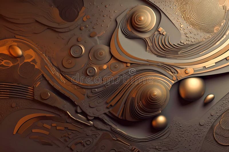 Metal Abstract Structure from Waves, Particles Fluids and Spheres Stock ...