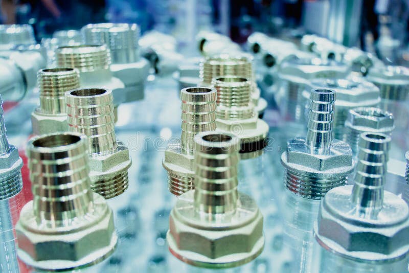 Metal adapter for the hose stock photo. Image of installation - 281221120