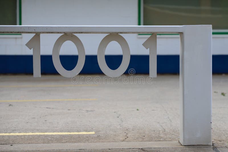 Metal numbers on a pole stock photo. Image of lines - 181704246