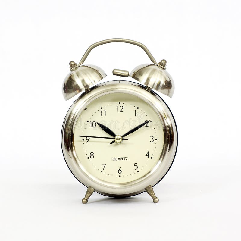 Metal alarm clock stock photo. Image of hour, number - 18174784