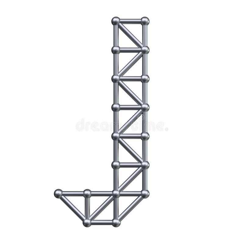 Metal alphabet letter I stock illustration. Illustration of alphabet ...