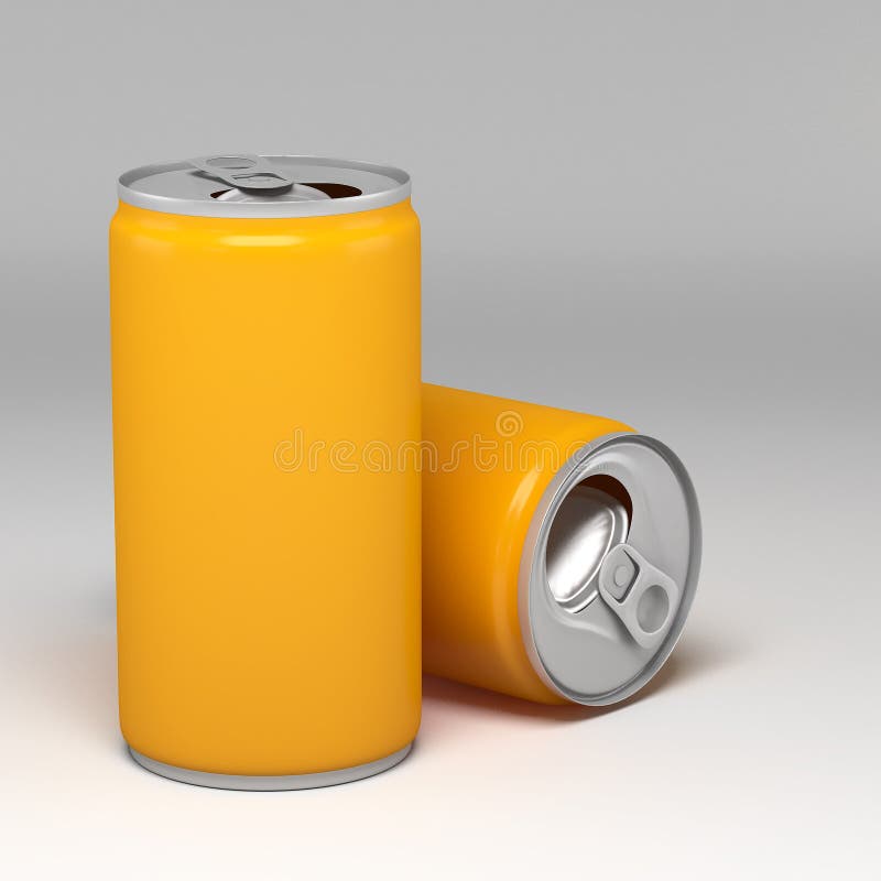 Metal Aluminum Beverage Drink Can Stock Illustration - Illustration of ...
