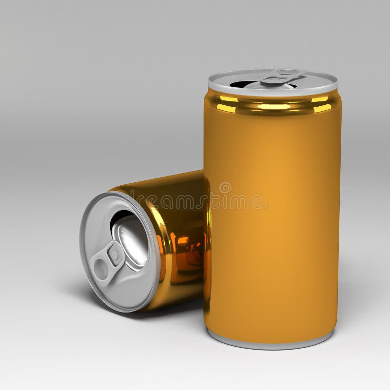 Metal Can Top, Front, Bottom View. Can Vector Visual 500 Ml Stock ...