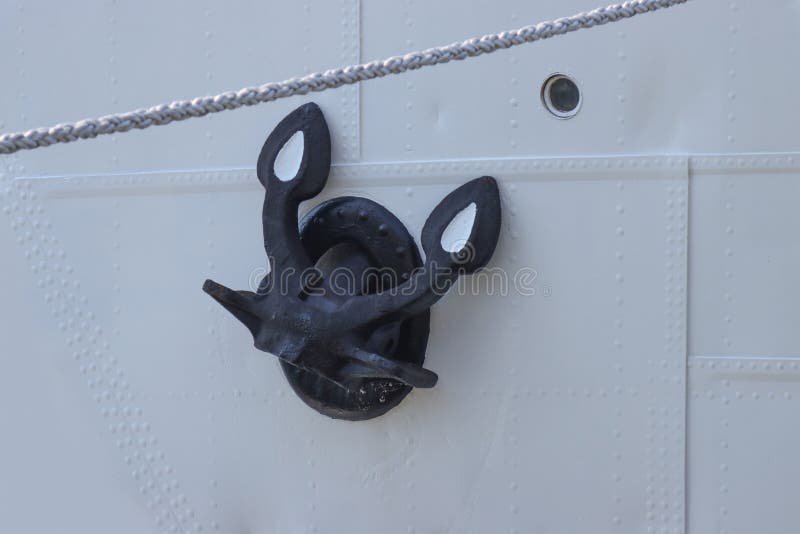 Metal Anchor on Board the Ship Stock Photo - Image of port, anchor ...