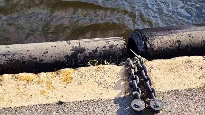 Metal Anchor Attached To the Stone Wall Outdoor with a Twisted Steel ...