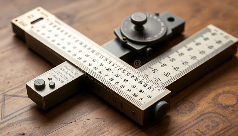 Metal Angle Ruler Tool, Engineering Instrument, Measurement, Stock ...