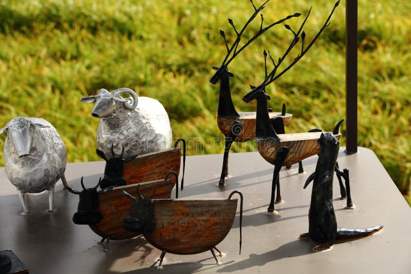 The metal animals stock image. Image of cattle, sheep - 65020939