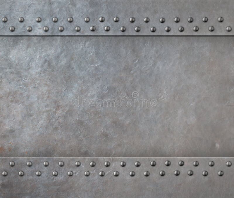 Metal Armor with Rivets 3d Illustration Background Stock Photo - Image ...