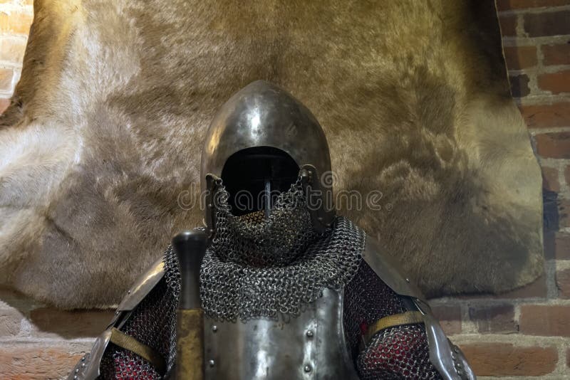 Metal Armor Close-up. Medieval Knight Armor Stock Photo - Image of ...