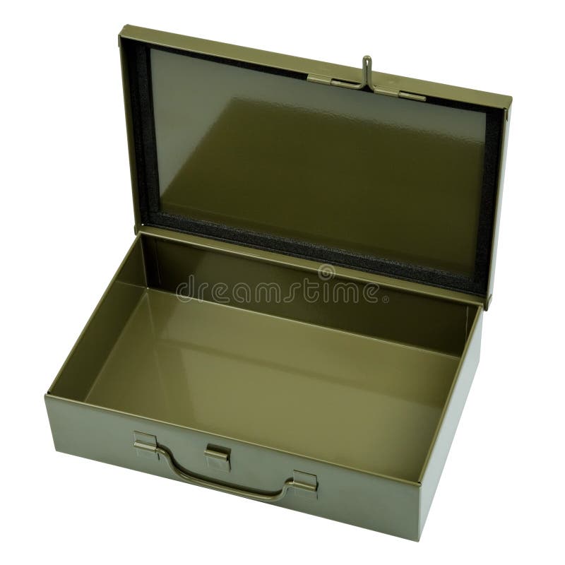 Metal Army Crate Isolated on White Stock Image - Image of fire, studio ...