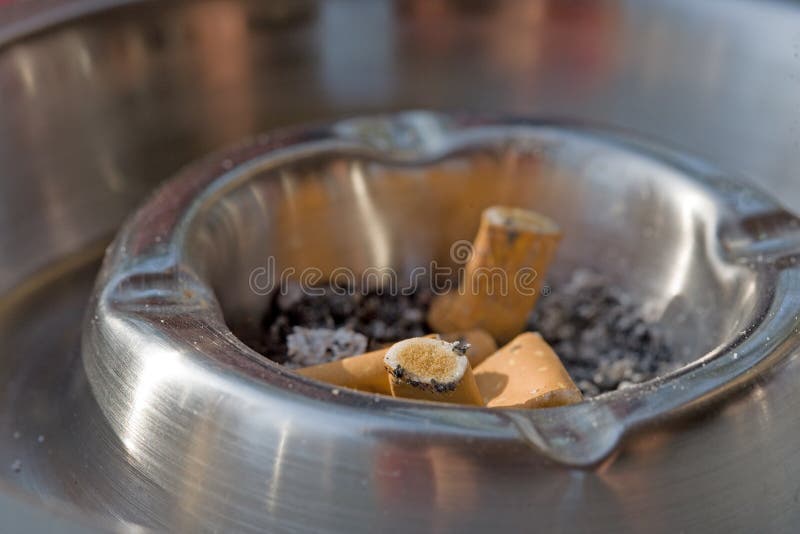 Metal Ashtray stock image. Image of cigarettes, tray, smoker - 3192581