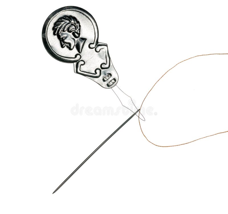 Metal Assistance for Threading Needle Stock Photo - Image of objects ...