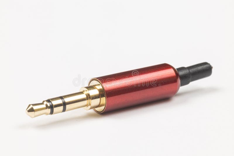Metal Audio Jack Connectors Isolated Above White Background Stock Photo ...