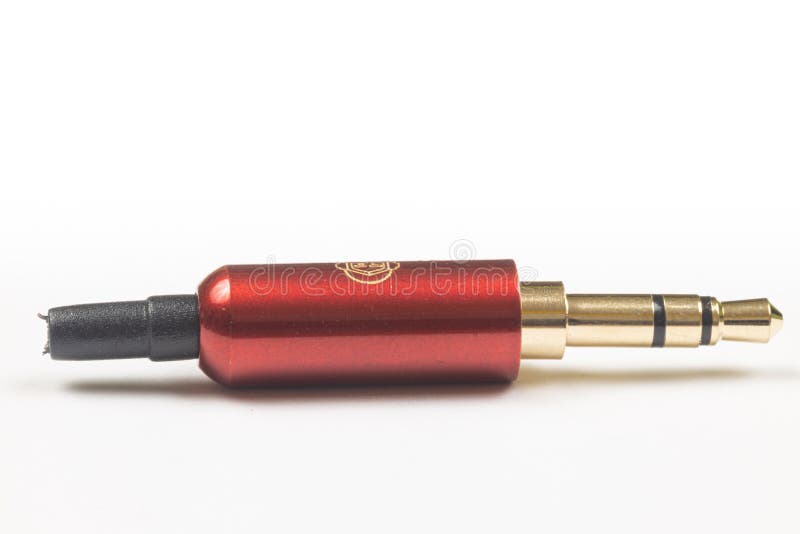 Metal Audio Jack Connectors Isolated Above White Background Stock Photo ...