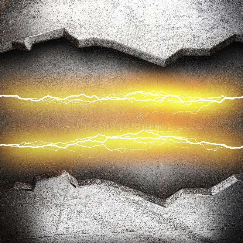 Metal Background with Electric Lightning Stock Illustration ...