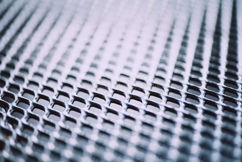 Metal Background. Lattice Texture with Small Cells Grid. Selective ...