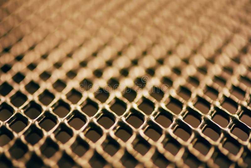 Metal Background. Lattice Texture with Small Cells Grid. Selective ...