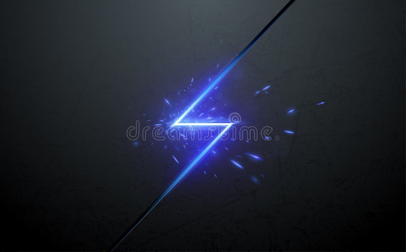 Metal Background with Lightning and Sparks Stock Vector - Illustration ...