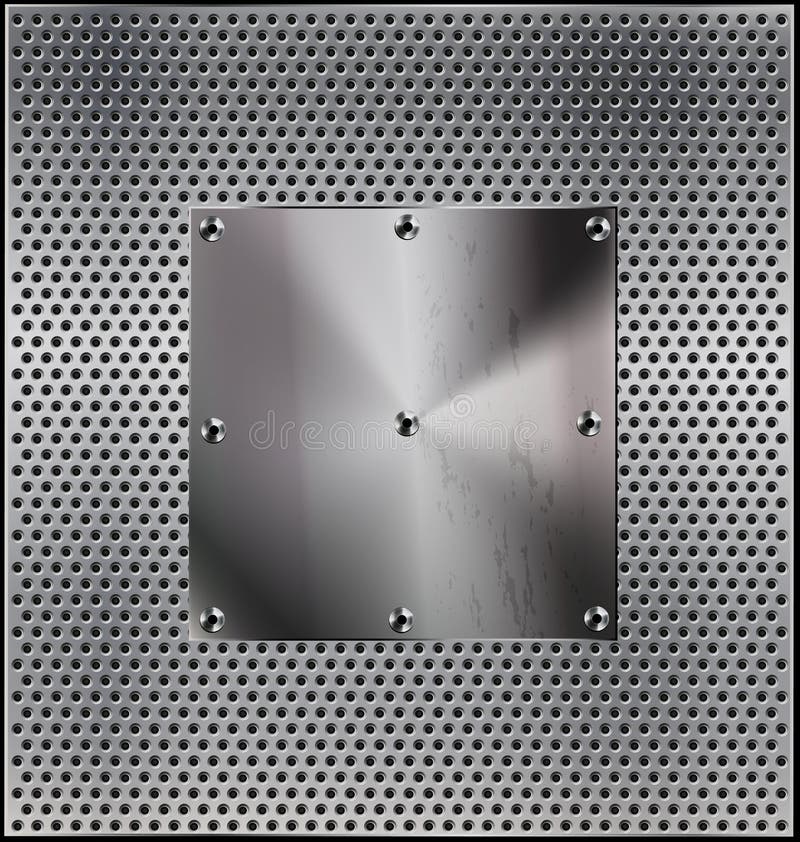 Metal Background with Opening Stock Vector - Illustration of iron ...