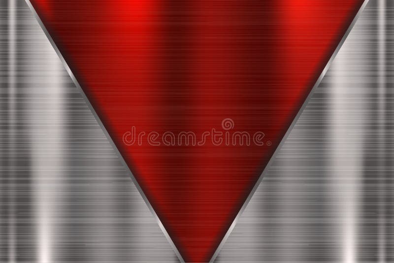 Metal Background with Red Element Stock Vector - Illustration of ...