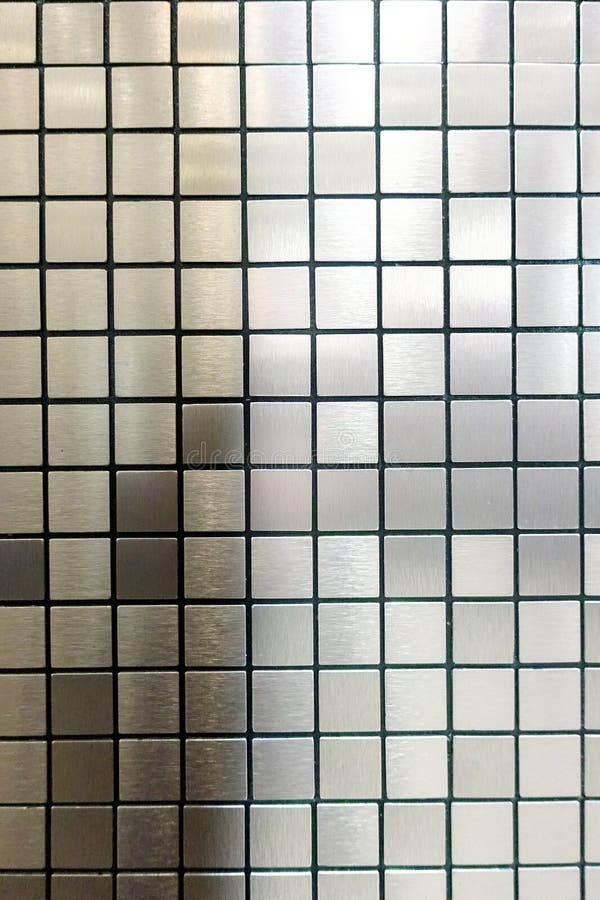Metal Background with Reflective Surface. the Surface Has a Grid ...