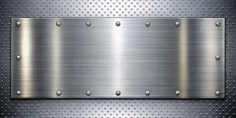 Riveted Metal Plate Background Stock Illustration - Illustration of ...