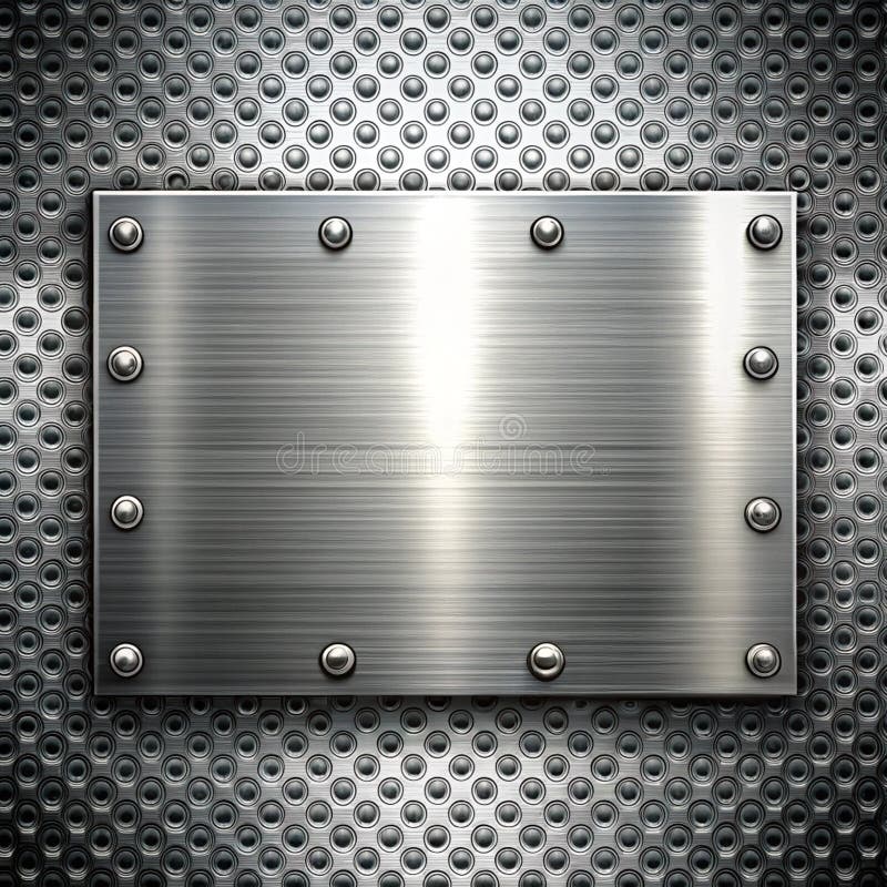 Riveted Metal Plate Background Stock Illustration - Illustration of ...
