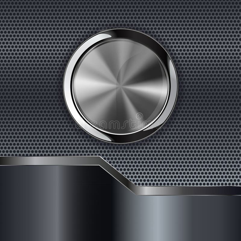 Chrome web button stock vector. Illustration of metal - 26271886