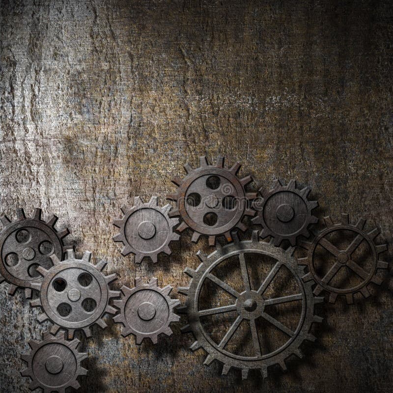 Rusty Gears and Cogs Metal Background Stock Photo - Image of technology ...