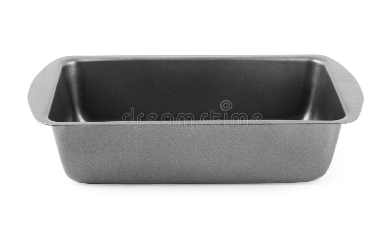 Metal Baking Dish with Non-stick Coating Isolated on White, Top View ...
