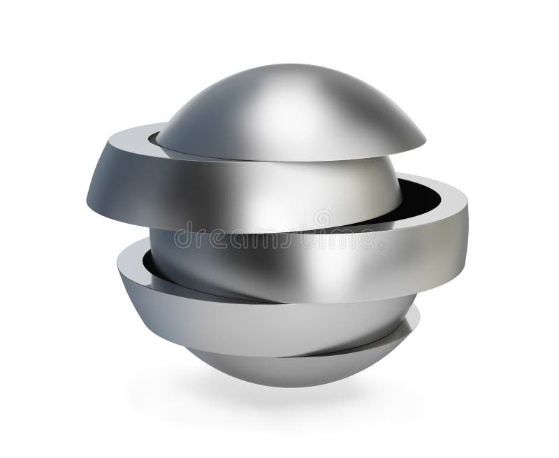 Silver metal ball stock vector. Illustration of metal - 19652585